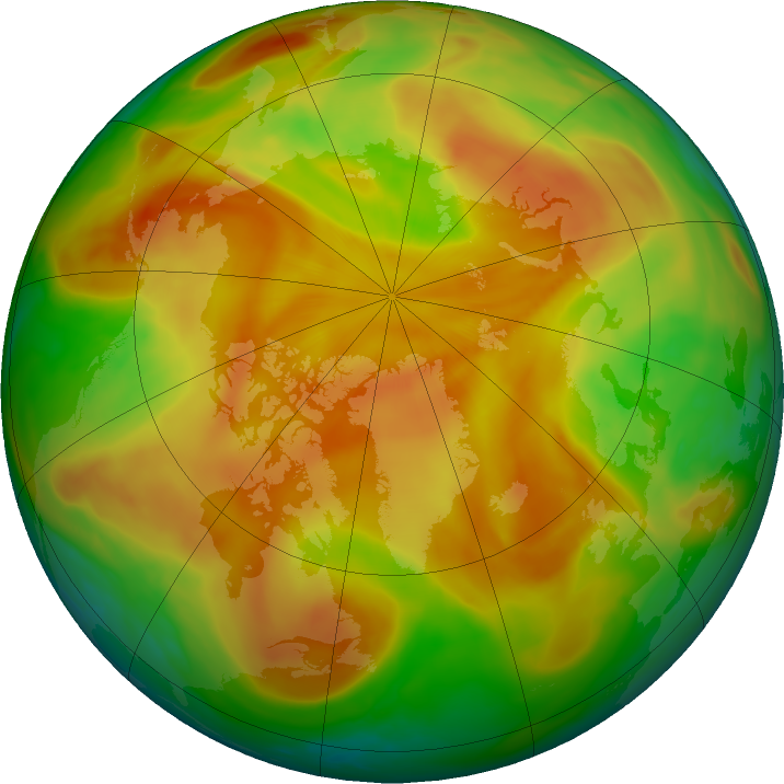 Arctic Ozone Watch: Northern ozone map for 17 April 2025